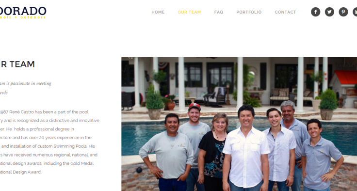 El Dorado Pools Custom Web Design - TDigital Solutions